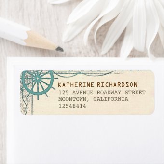 Nautical vintage address labels | Zazzle