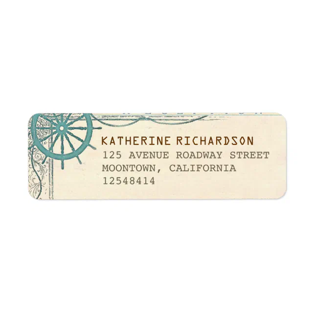 Nautical vintage address labels | Zazzle