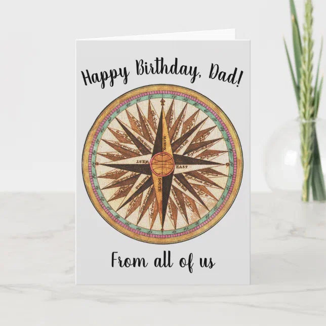 Nautical Vintage Ship’s Compass Navigator Sailing Card | Zazzle