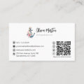 Nautical Watercolor QR Code Modern Business Card | Zazzle
