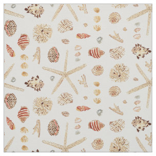 Beach shells fabric | Zazzle