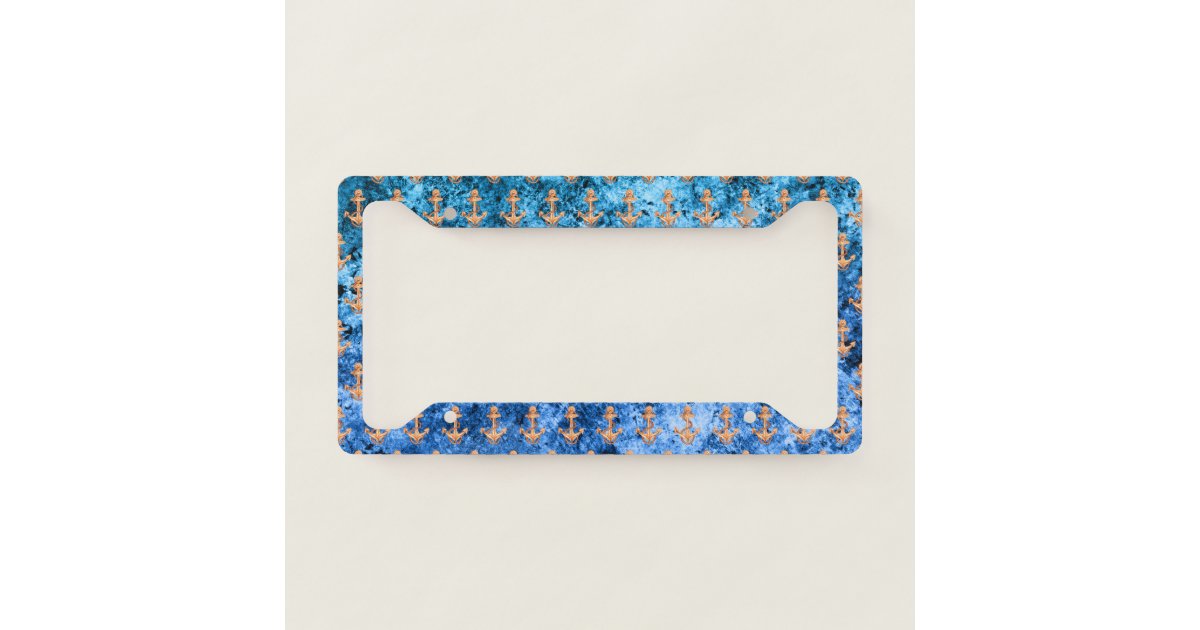Nautical Waves Design 1 License Plate Frame | Zazzle