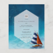 Nautical Wedding Invitation with Sailing Boat Flyer | Zazzle