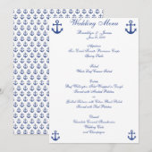 Nautical Wedding Menu Custom Invitations | Zazzle