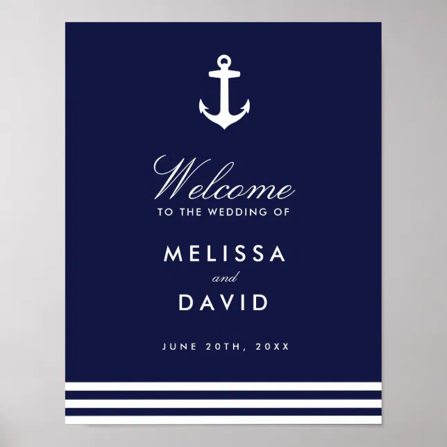 Nautical Welcome Sign (11x14) | Zazzle
