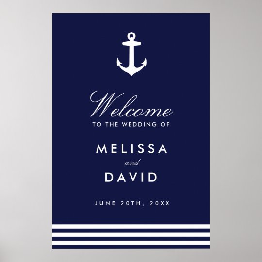 Nautical Welcome Sign (24x36) | Zazzle.com