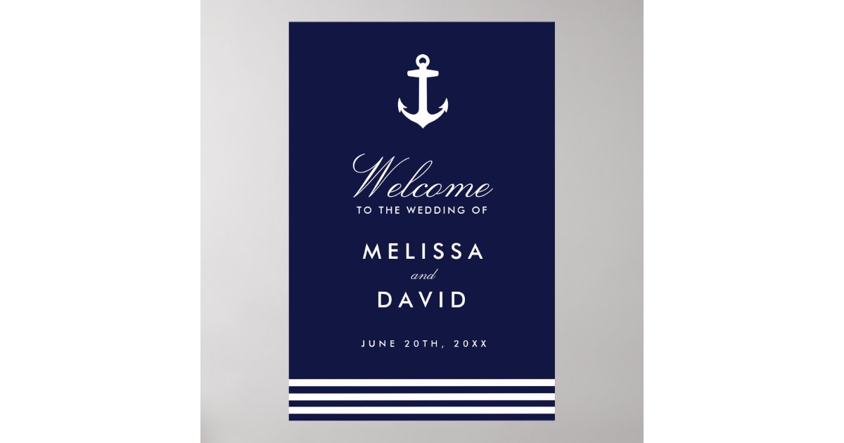 Nautical Welcome Sign (24x36) | Zazzle