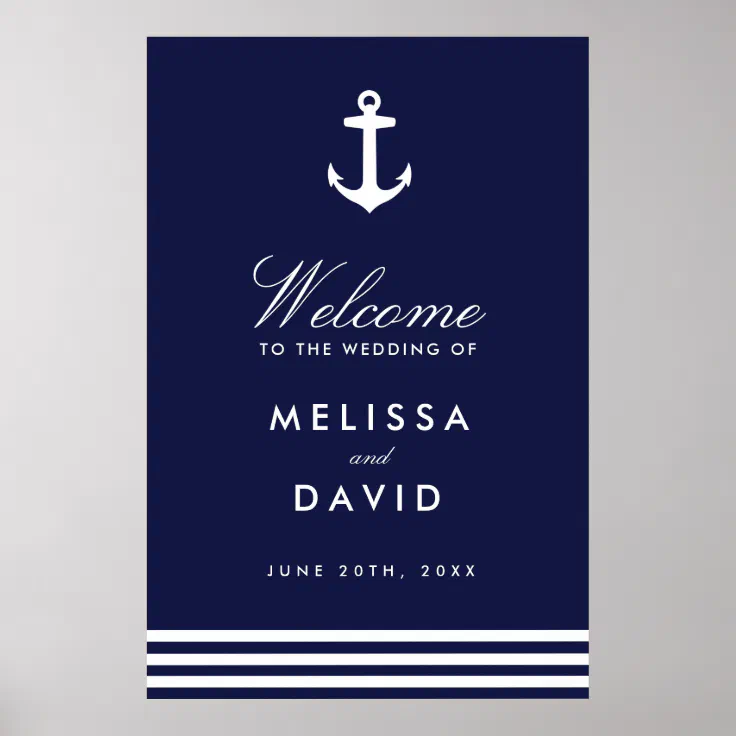 Nautical Welcome Sign (24x36) | Zazzle