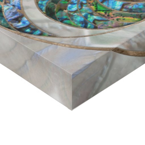 Nautilus Shell - Abalone and Pearl Faux Canvas Print | Zazzle