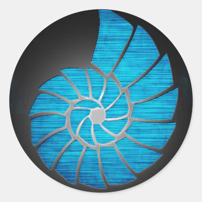 Nautilus Shell Classic Round Sticker | Zazzle