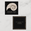 Nautilus Shell Drawing Square Business Card | Zazzle