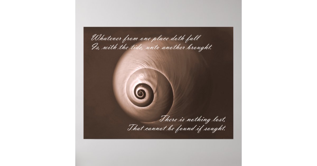 Nautilus Shell Inspirational Quote Art Print | Zazzle