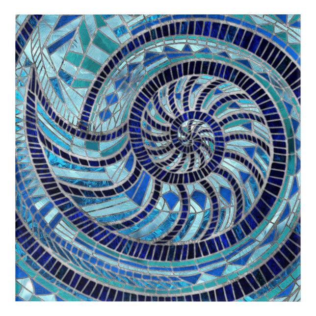 Nautilus Shell mosaic art | Zazzle