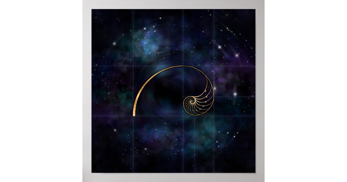 Nautilus Shell - Sacred Geometry Poster | Zazzle