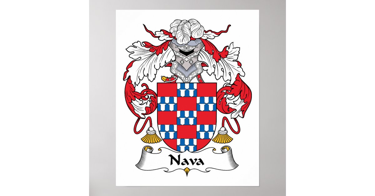 Nava Family Crest Poster | Zazzle
