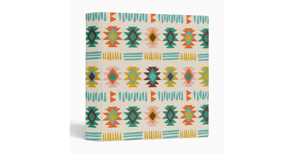 Navajo Native American Pattern 3 Ring Binder | Zazzle