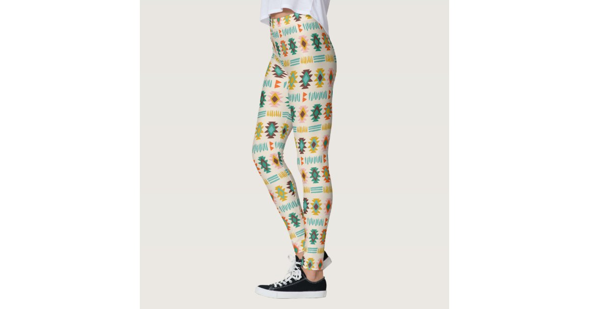 Navajo Native American Pattern Leggings | Zazzle