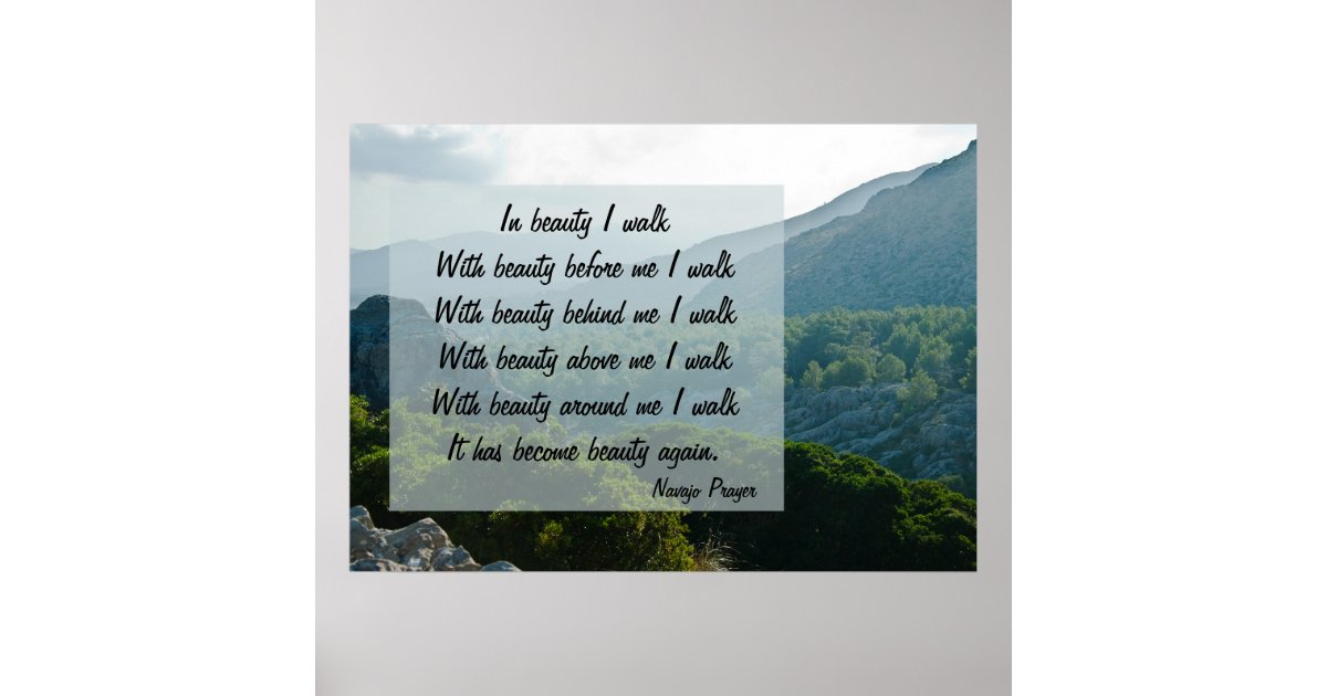Navajo Prayer Walk in Beauty Poster | Zazzle