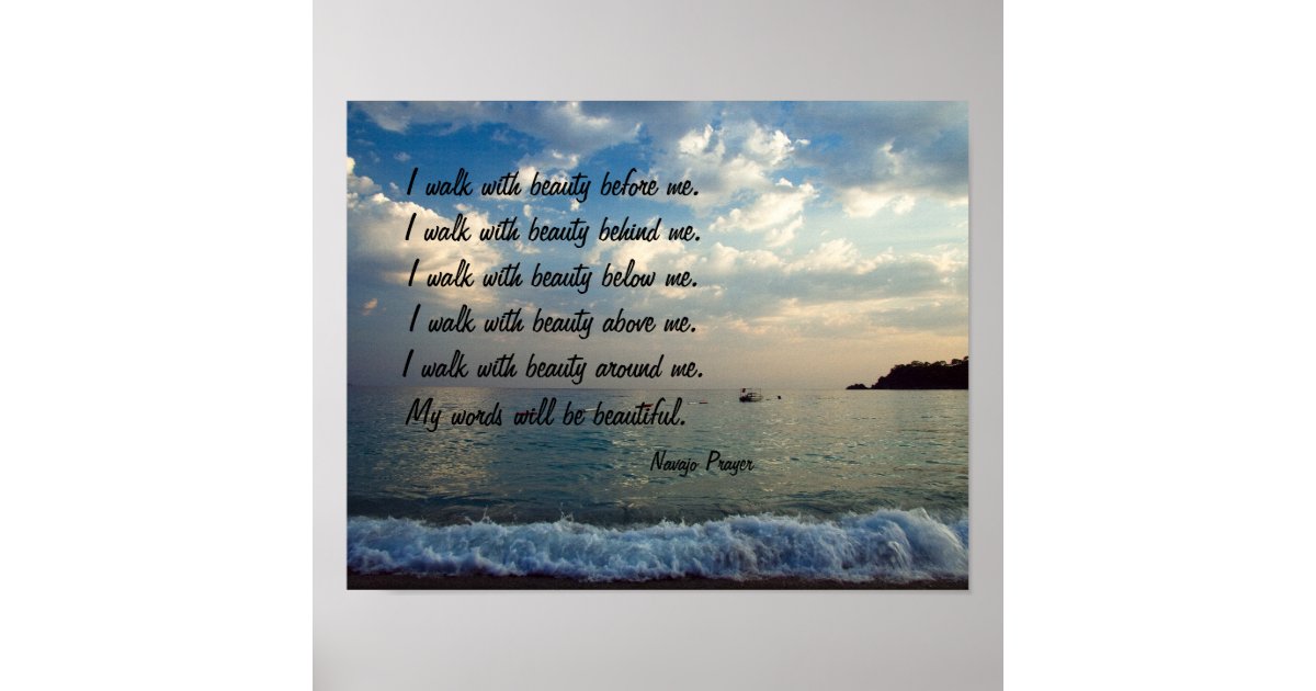 Navajo Prayer Walk in Beauty Poster | Zazzle