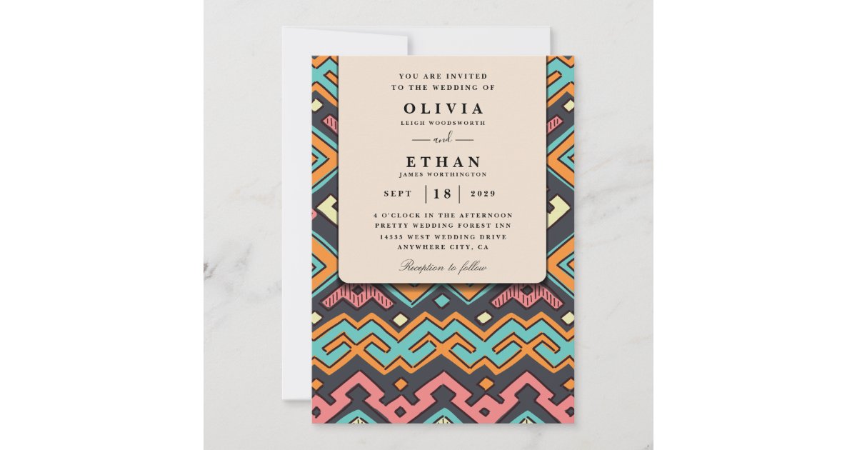 Navajo traditional wedding invitations | Zazzle