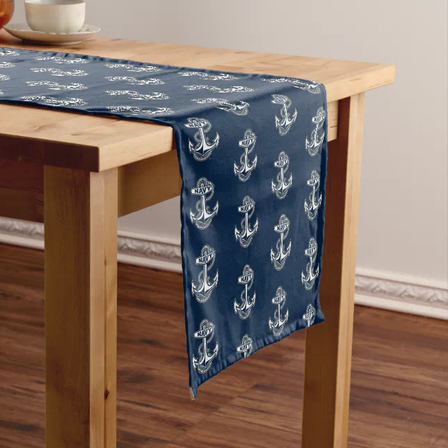 Naval Academy Anchor Graduate Short Table Runner | Zazzle