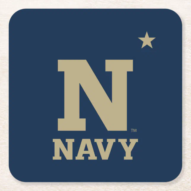 Naval Academy Logo Square Paper Coaster | Zazzle