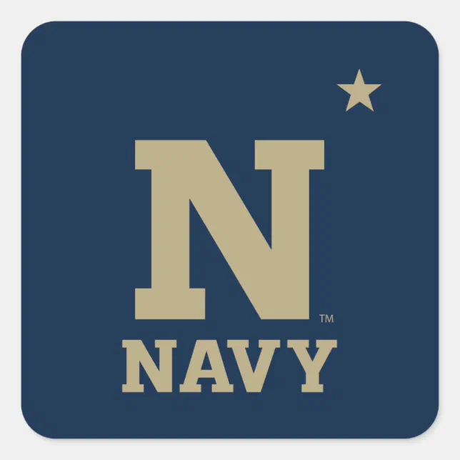 Naval Academy Logo Square Sticker | Zazzle