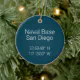Naval Base San Diego Map Coordinates Personalized Ceramic Ornament | Zazzle
