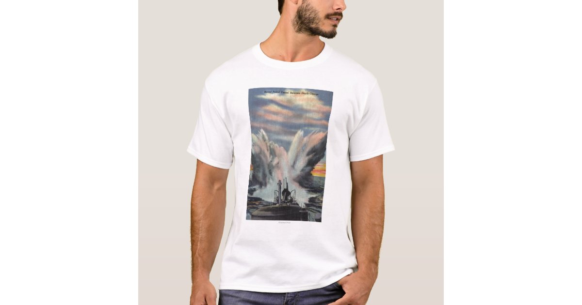 Naval Patrol Vessel Releases Depth Charge T-Shirt | Zazzle