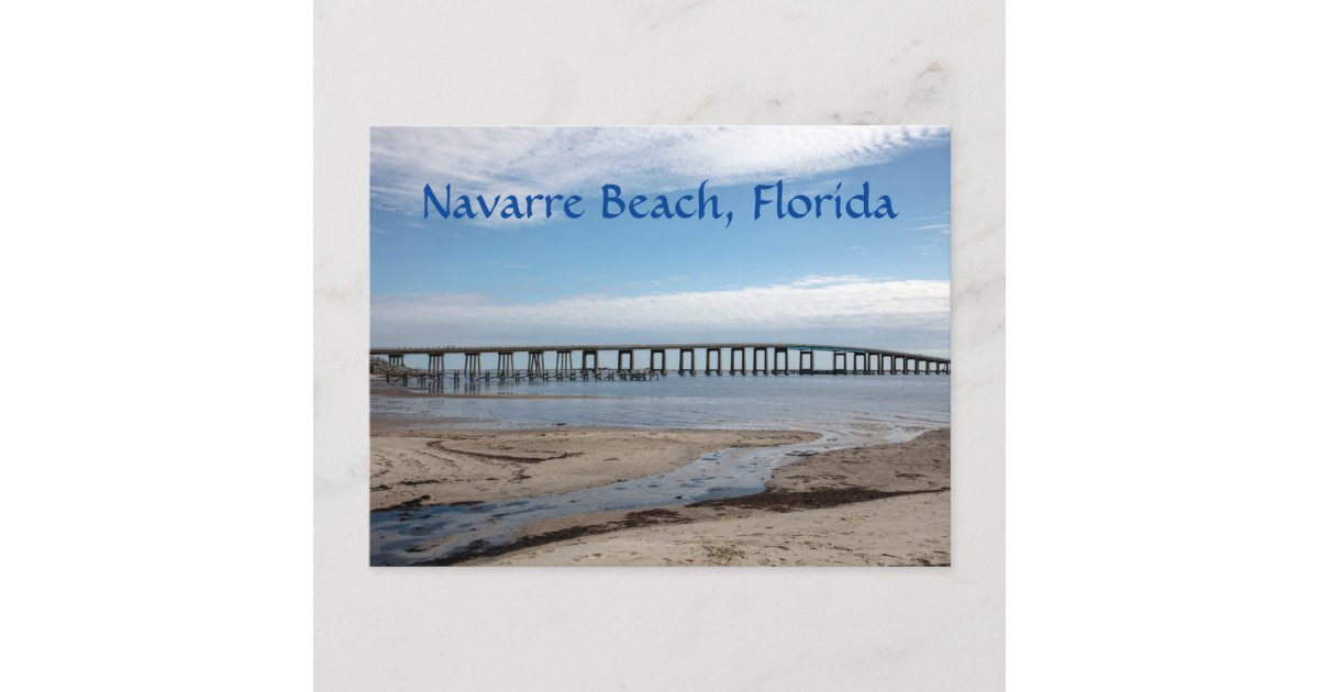 Navarre Beach Florida causeway bridge photo Postcard | Zazzle