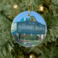 Navarre Beach Florida welcome sign Ceramic Ornament | Zazzle