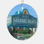 Navarre Beach Florida welcome sign Ceramic Ornament | Zazzle