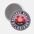 Navarre Florida Beach Retro Sunset Palm Trees 60s Magnet | Zazzle