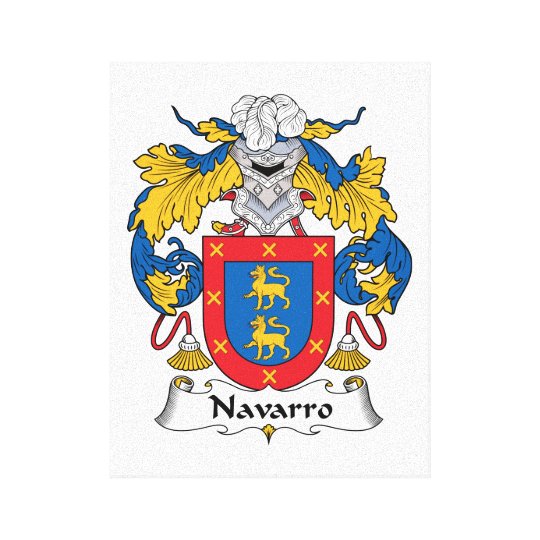 Navarro Family Crest Canvas Print | Zazzle.com