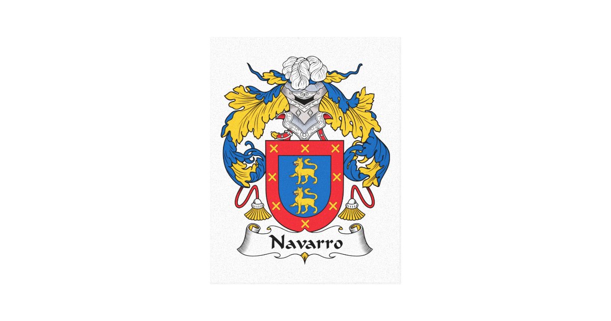 Navarro Family Crest Canvas Print | Zazzle