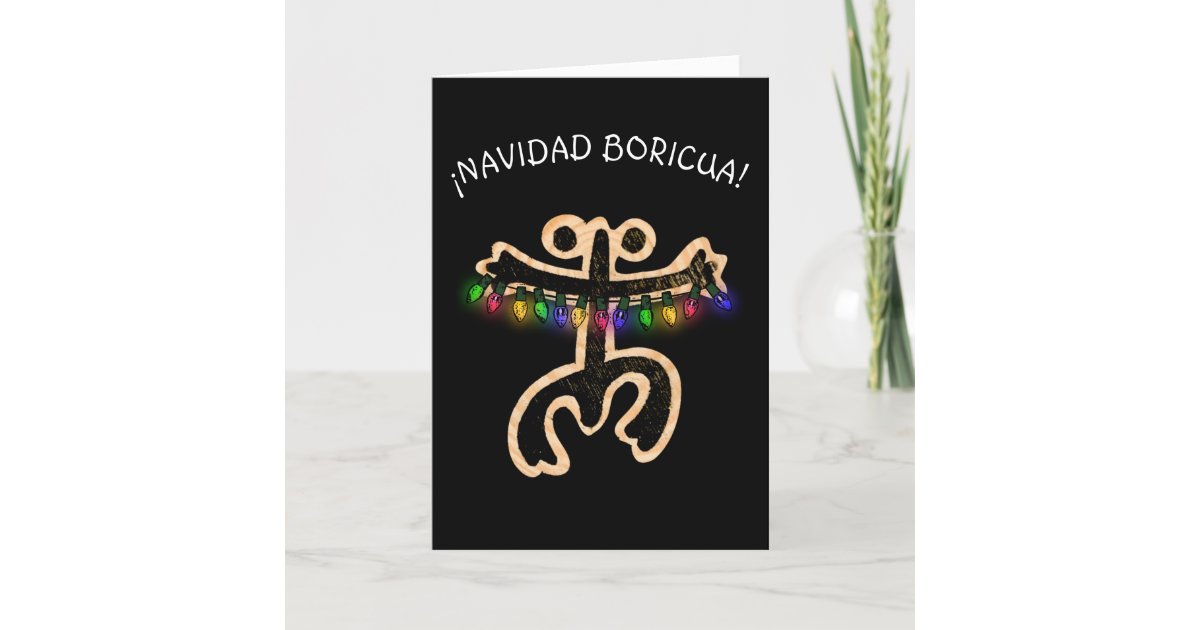 Navidad Boricua Xmas Coqui Taino Thank You Card | Zazzle