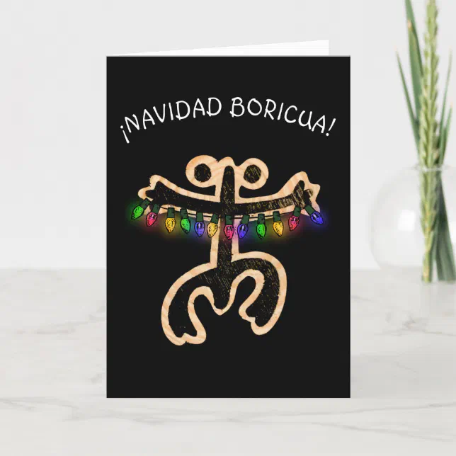 Navidad Boricua Xmas Coqui Taino Thank You Card | Zazzle