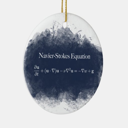 Navier Stokes Equation Math & Science Ornament | Zazzle