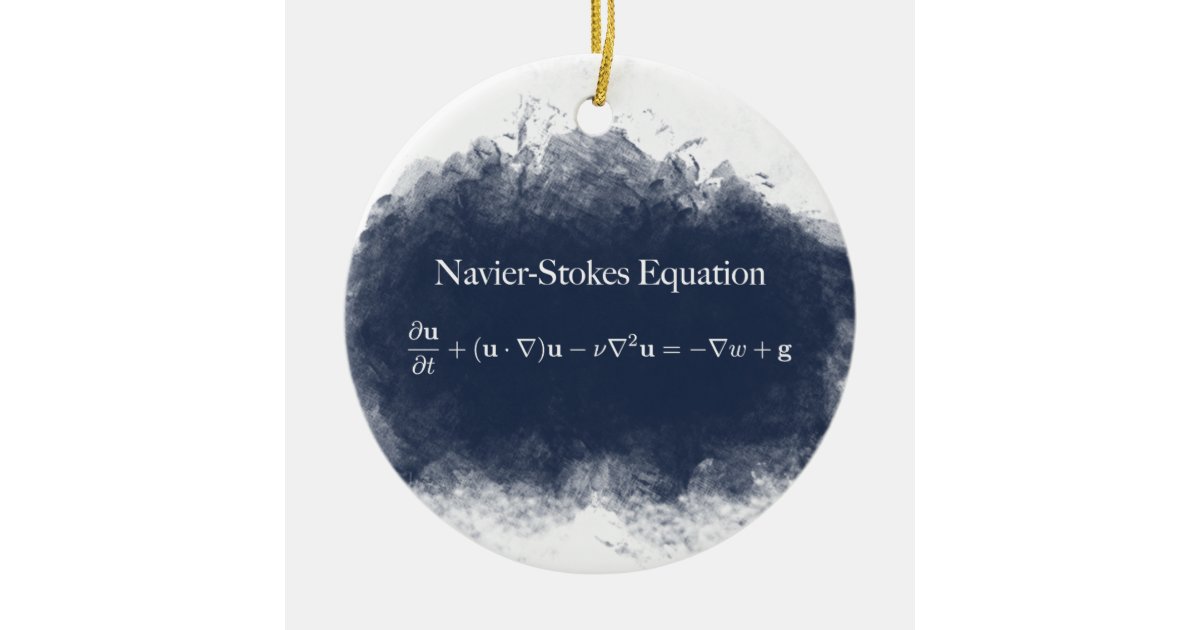 Navier Stokes Equation Math & Science Ornament | Zazzle