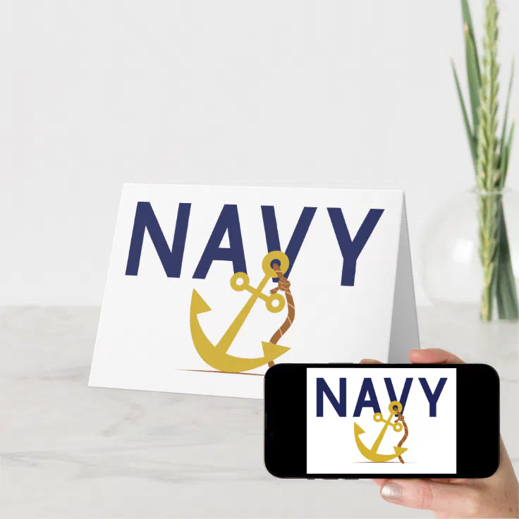 Navy Anchor Card | Zazzle