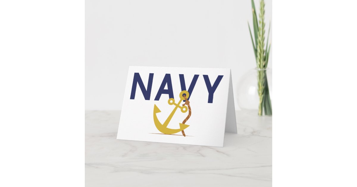 Navy Anchor Card | Zazzle
