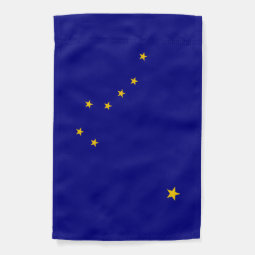 Navy and Gold Big Dipper North Star Alaskan Garden Flag | Zazzle