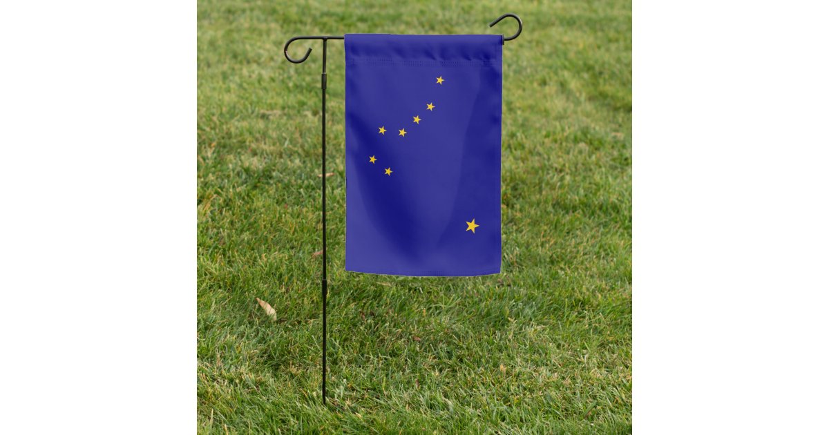 Navy and Gold Big Dipper North Star Alaskan Garden Flag | Zazzle