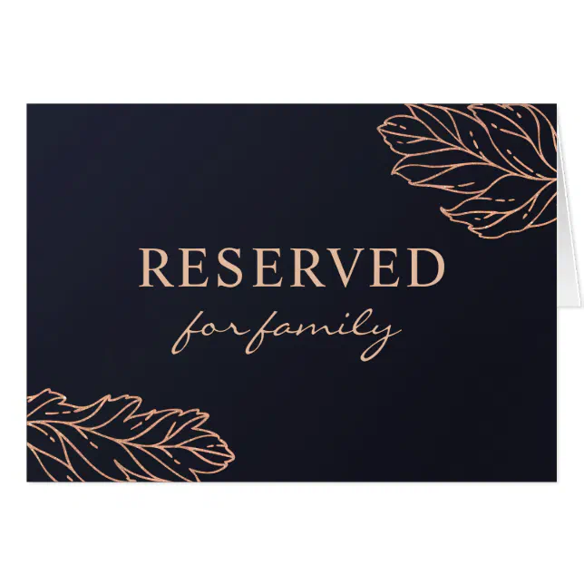Navy and gold elegant wedding. Blue reserved sign | Zazzle