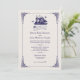 Navy and Ivory Vintage Ship Wedding Invitation | Zazzle