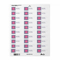Navy and Pink Modern Chevron Custom Monogram Label | Zazzle