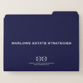 Navy and White Logo File Folders | Zazzle