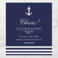 Navy and White Nautical Wine Labels | Zazzle