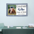 Navy and White School Colors Photo Banner | Zazzle
