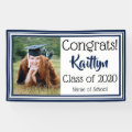 Navy and White School Colors Photo Banner | Zazzle